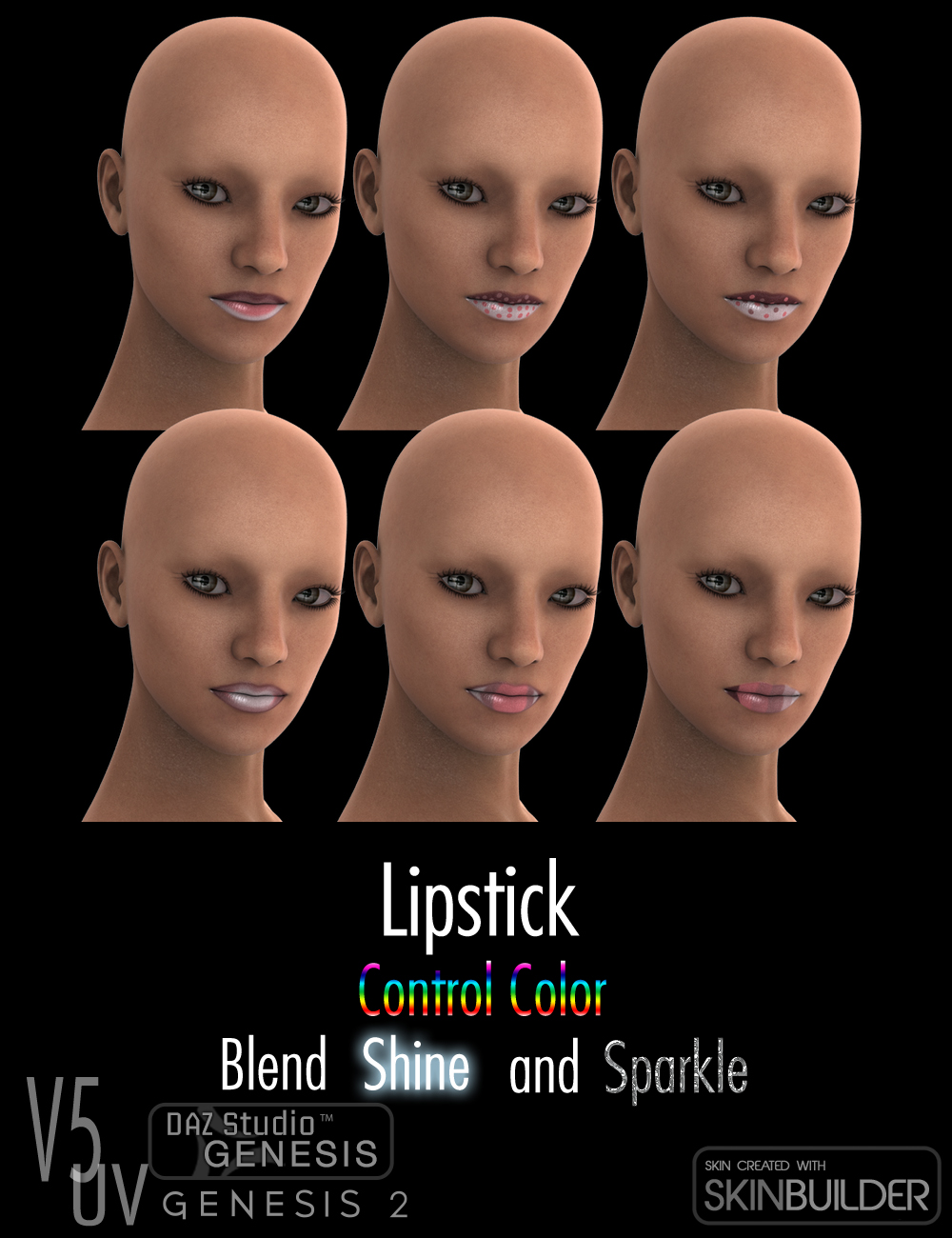 Instant Makeup for V5 UV Skin Sets | Daz 3D