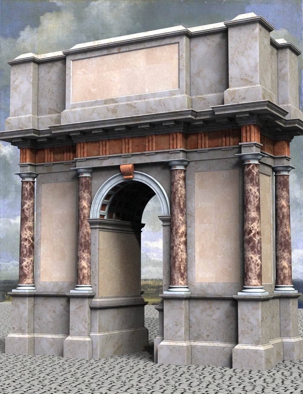Roman Doric Forum Starter Bundle | Daz 3D