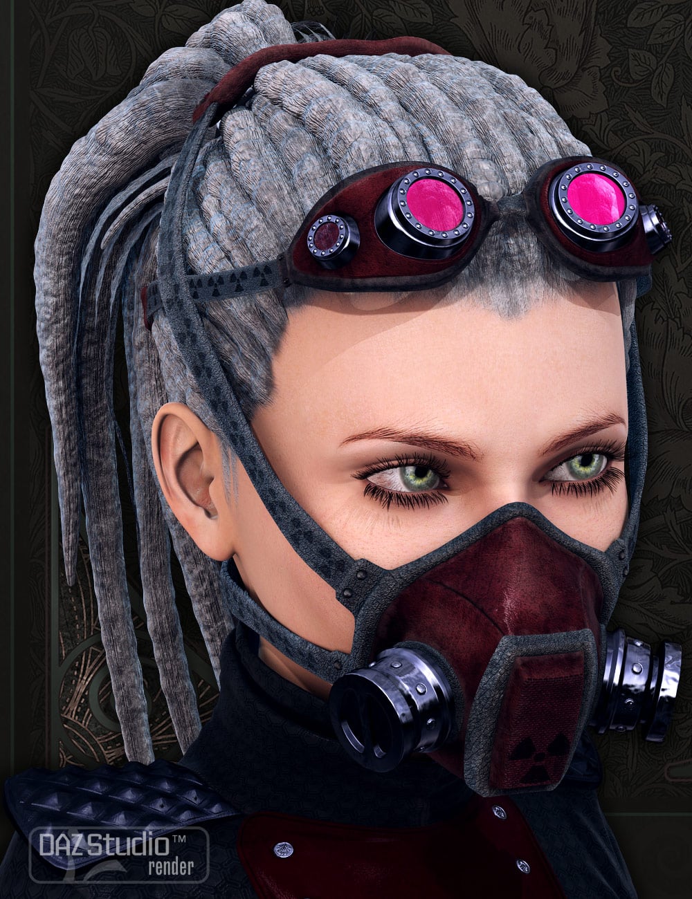 CyberXTech Dreads'n'Things for XTech Dreadlock Ponytail | Daz 3D
