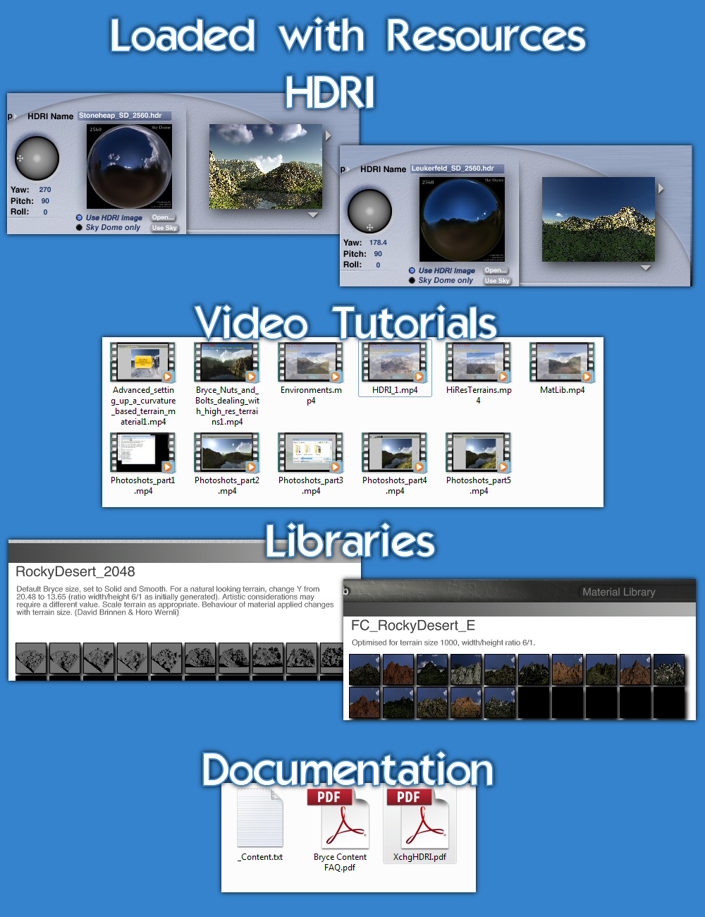 Bryce 7.1 Pro - High Resolution Terrains - Set 1 | Daz 3D