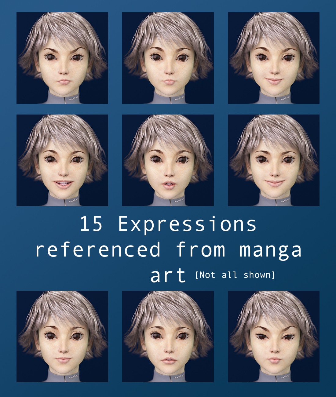 Aiko 6: Manga Poses & Expressions | Daz 3D