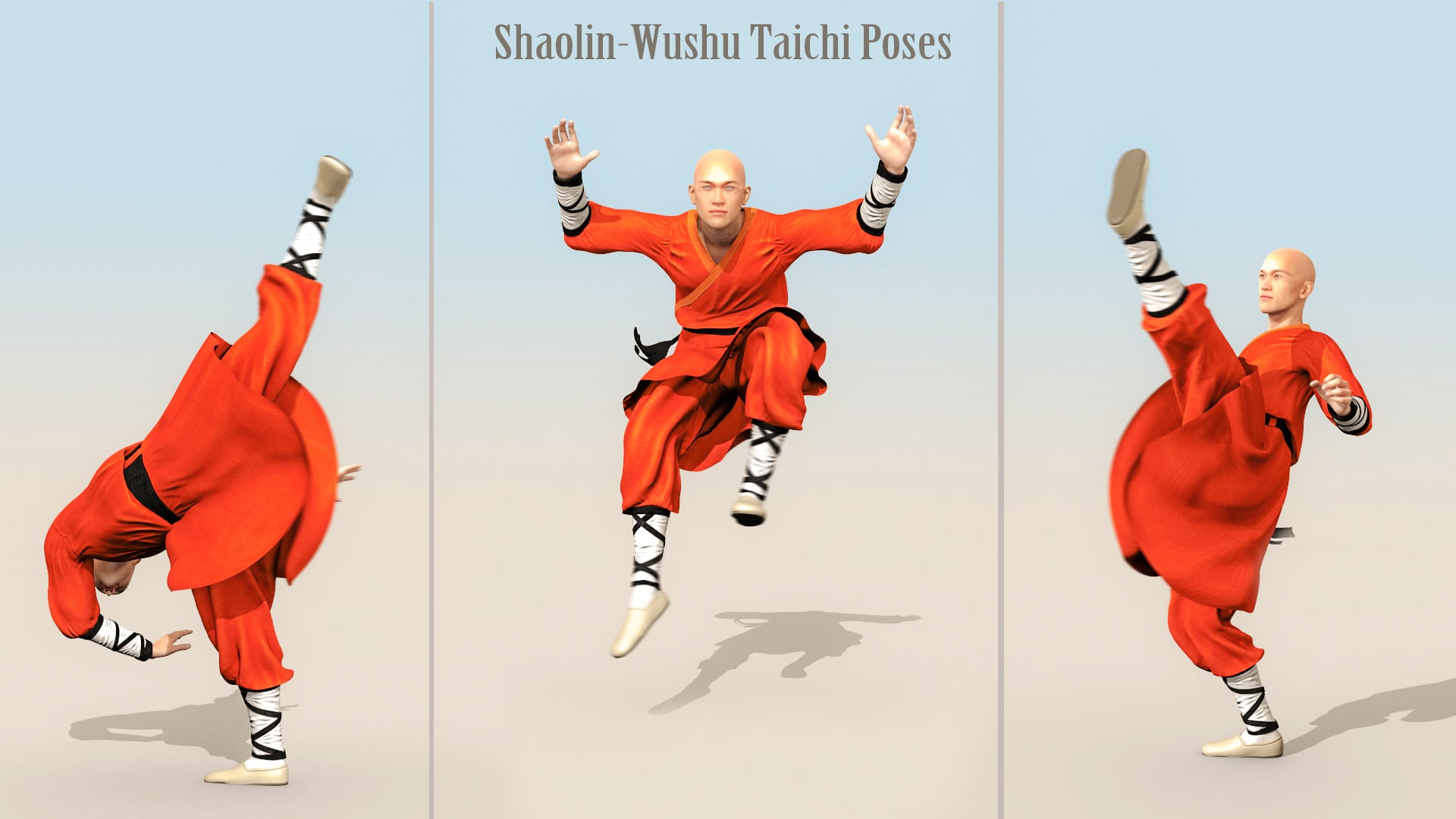Mec4D Shaolin Monk Uniform for Genesis 2 Male(s) | Daz 3D