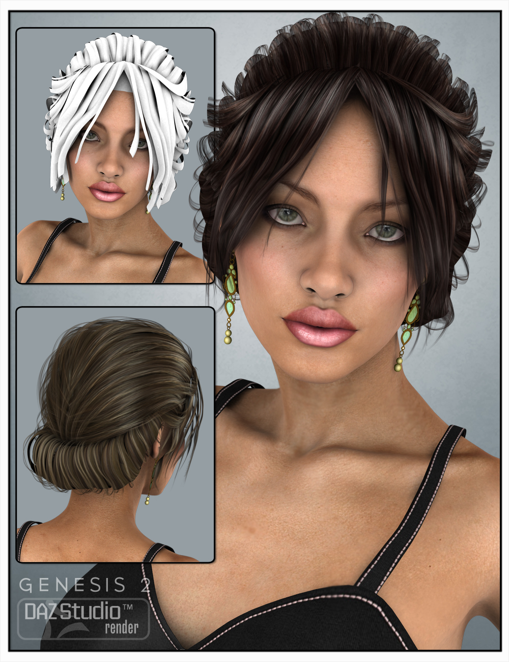 Niaby Hair for Genesis 2 Female(s) and Victoria 4 | Daz 3D