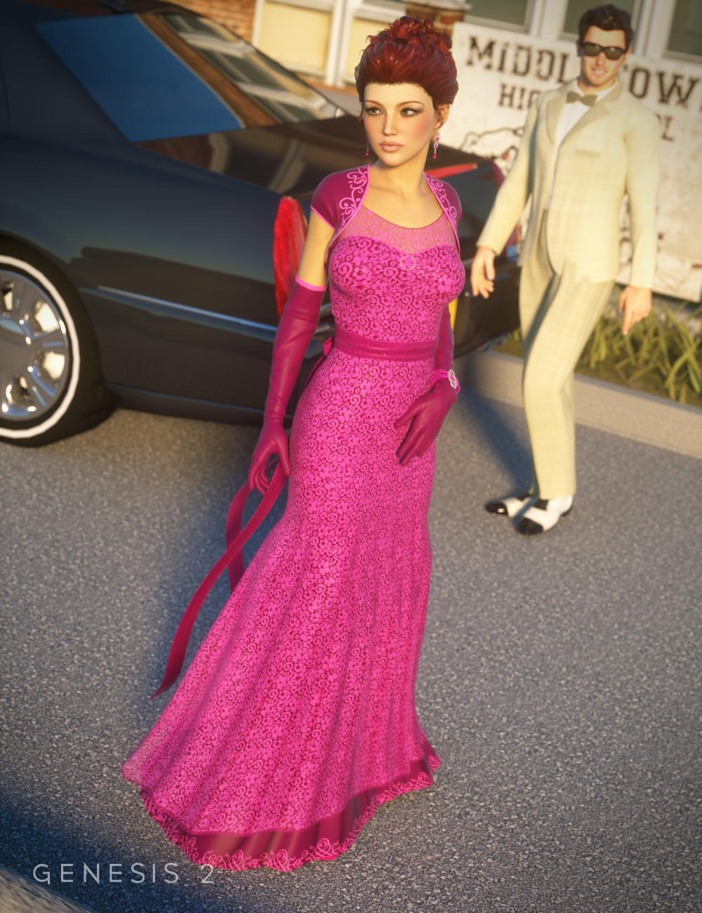 Prom Night for Evening Gown for Genesis 2 Female(s) | Daz 3D