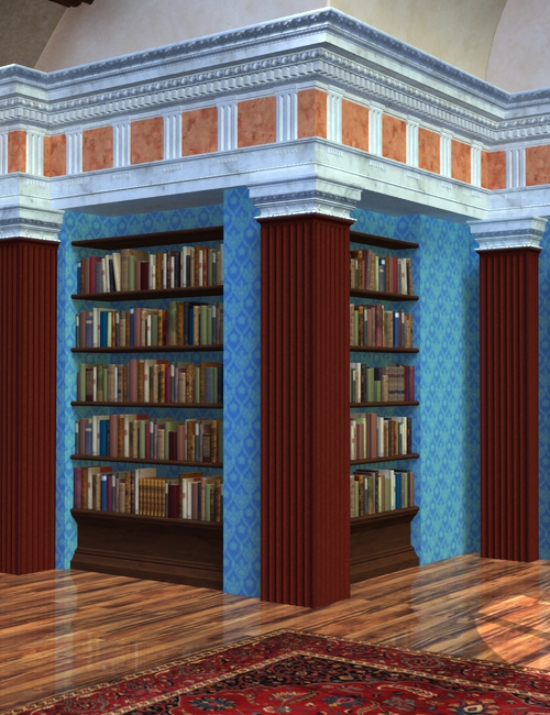 Vaulted Hall Library Bundle | Daz 3D