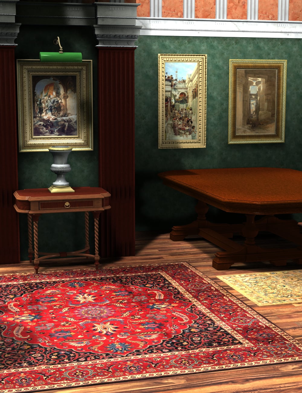 Vaulted Hall Library Bundle | Daz 3D