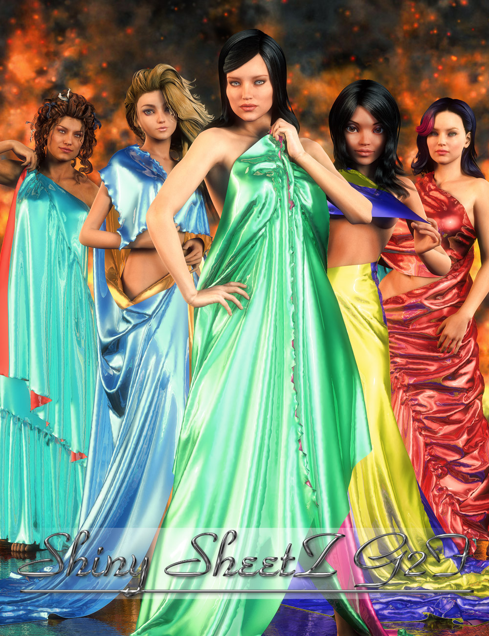 Shiny SheetZ Female Bundle | Daz 3D