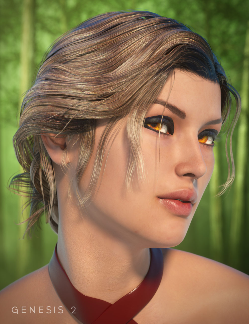 Char Hair for Genesis 2 Female(s) | Daz 3D