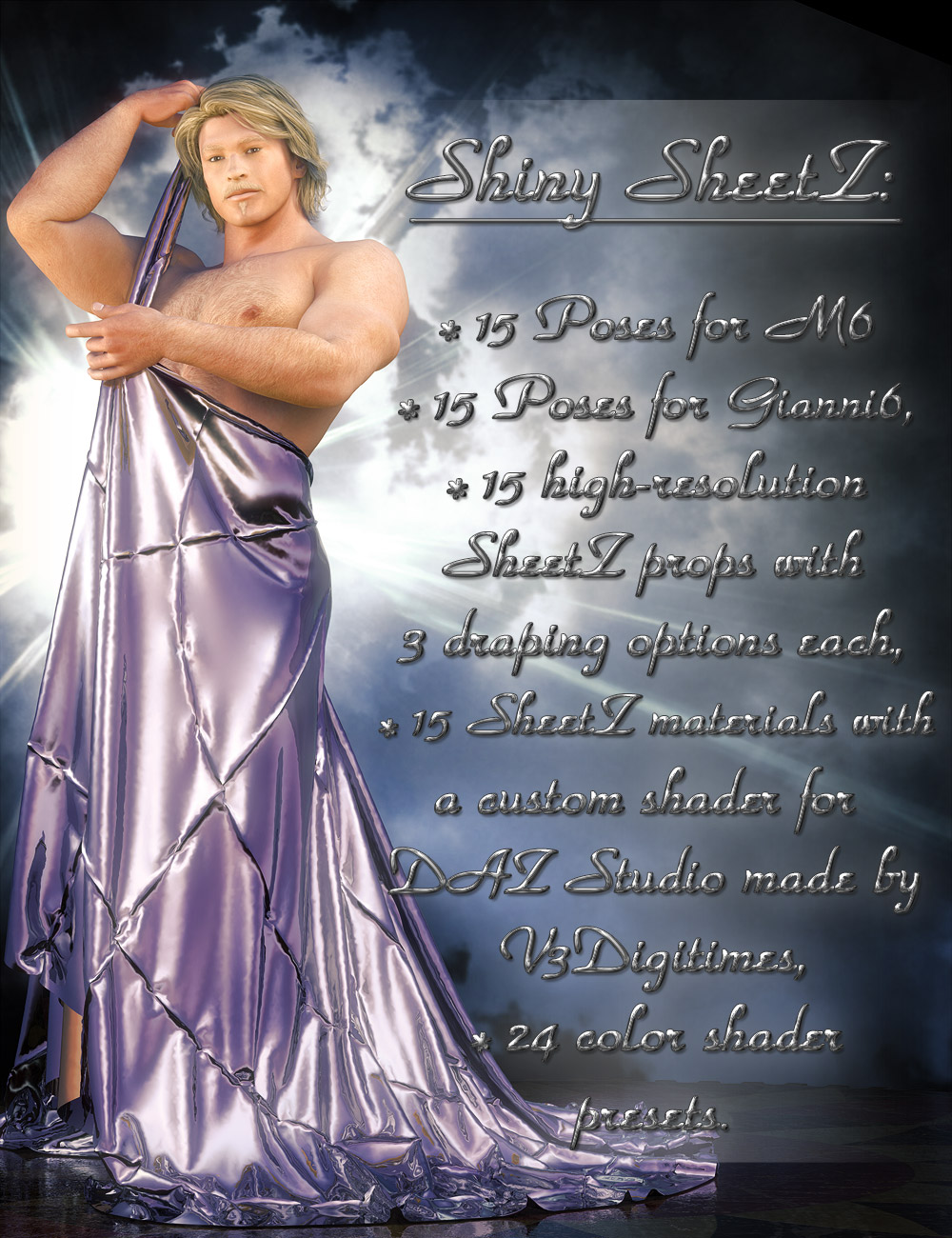 Shiny SheetZ II Michael 6 and Gianni 6 | Daz 3D