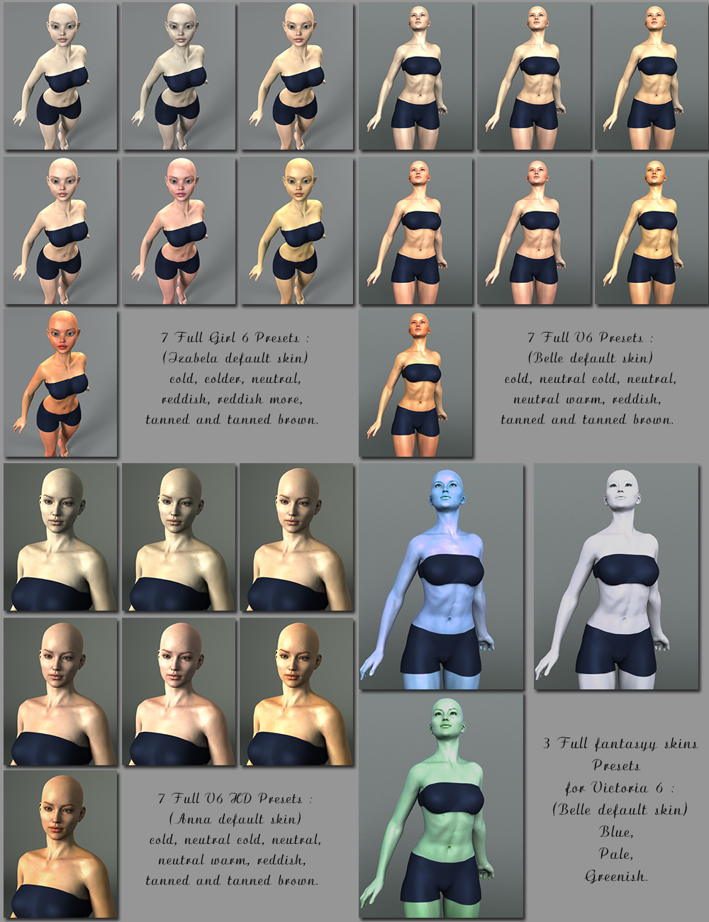 Amazing Skins For Genesis 2 Female(s) | Daz 3D