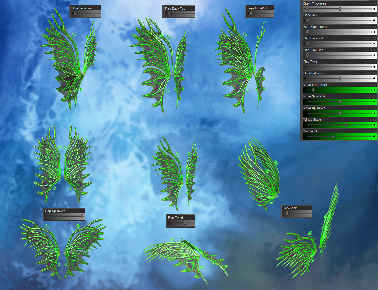 Fractal Fairy Wings | Daz 3D