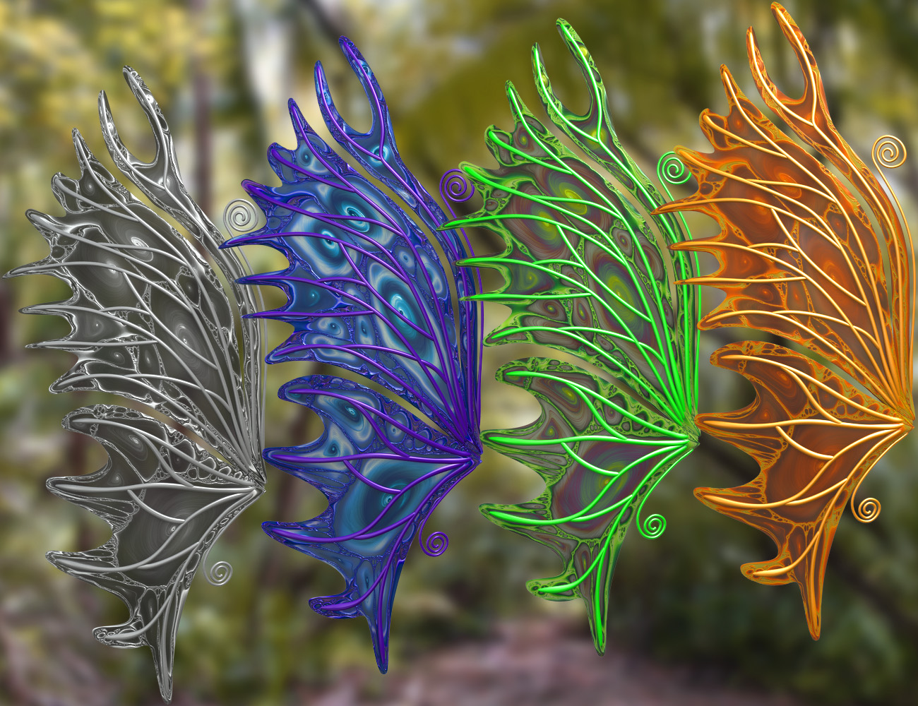 Fractal Fairy Wings | Daz 3D
