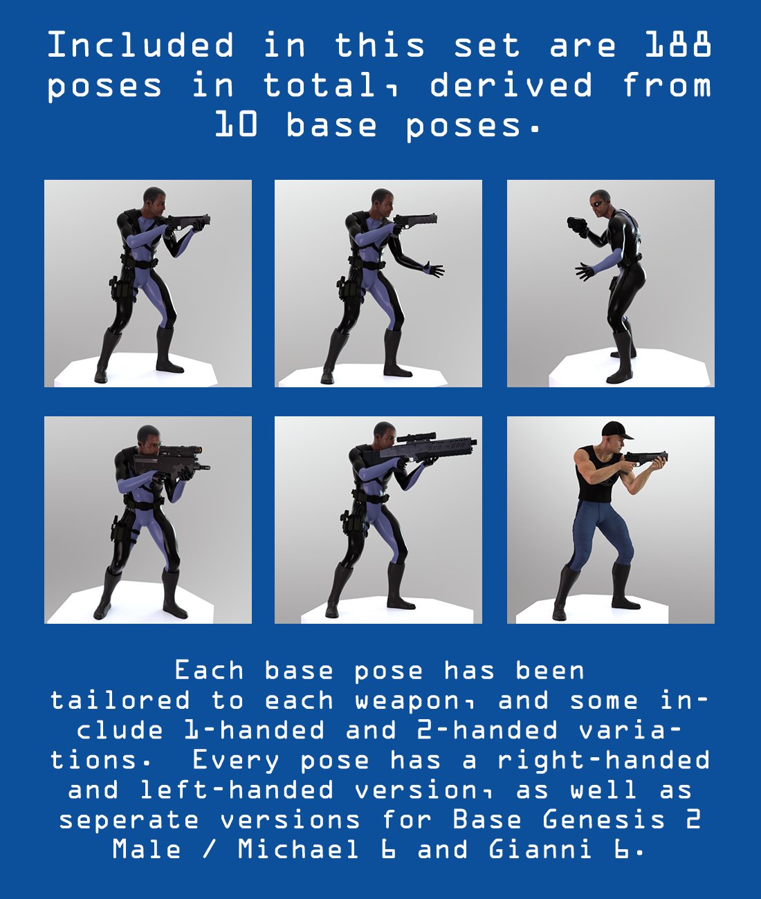 SciFi Weapons Operator Poses: Genesis 2 Male(s) | Daz 3D