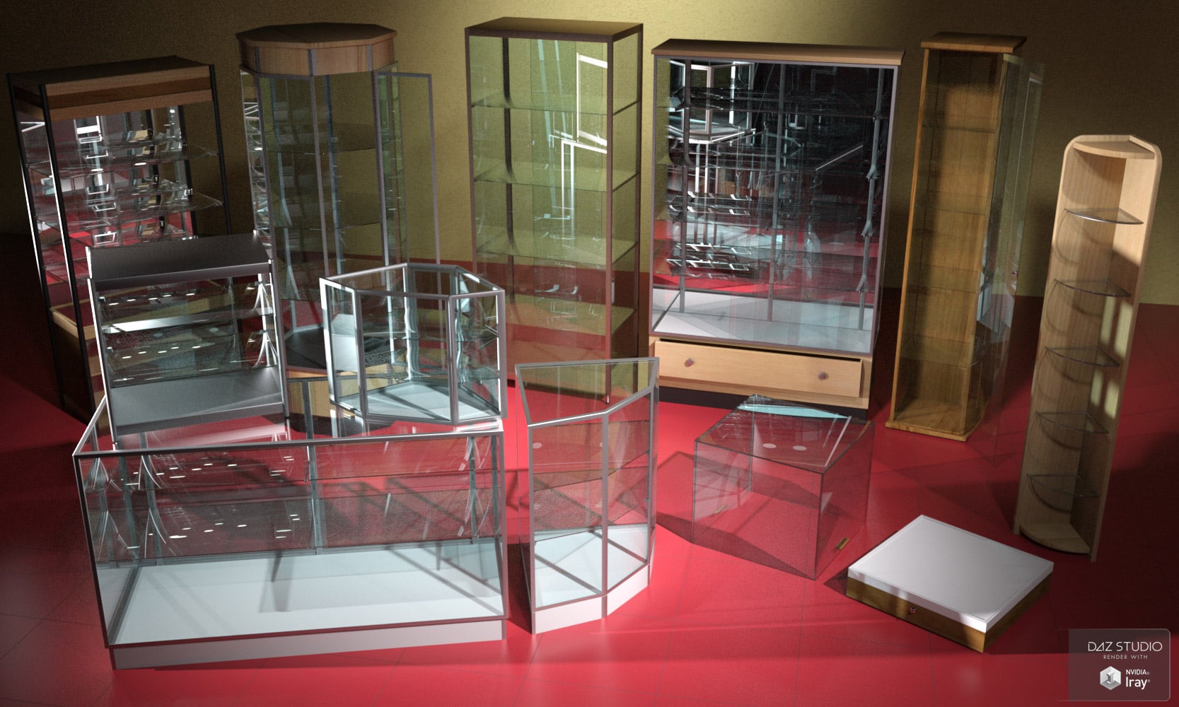 Everyday Display Cases | Daz 3D