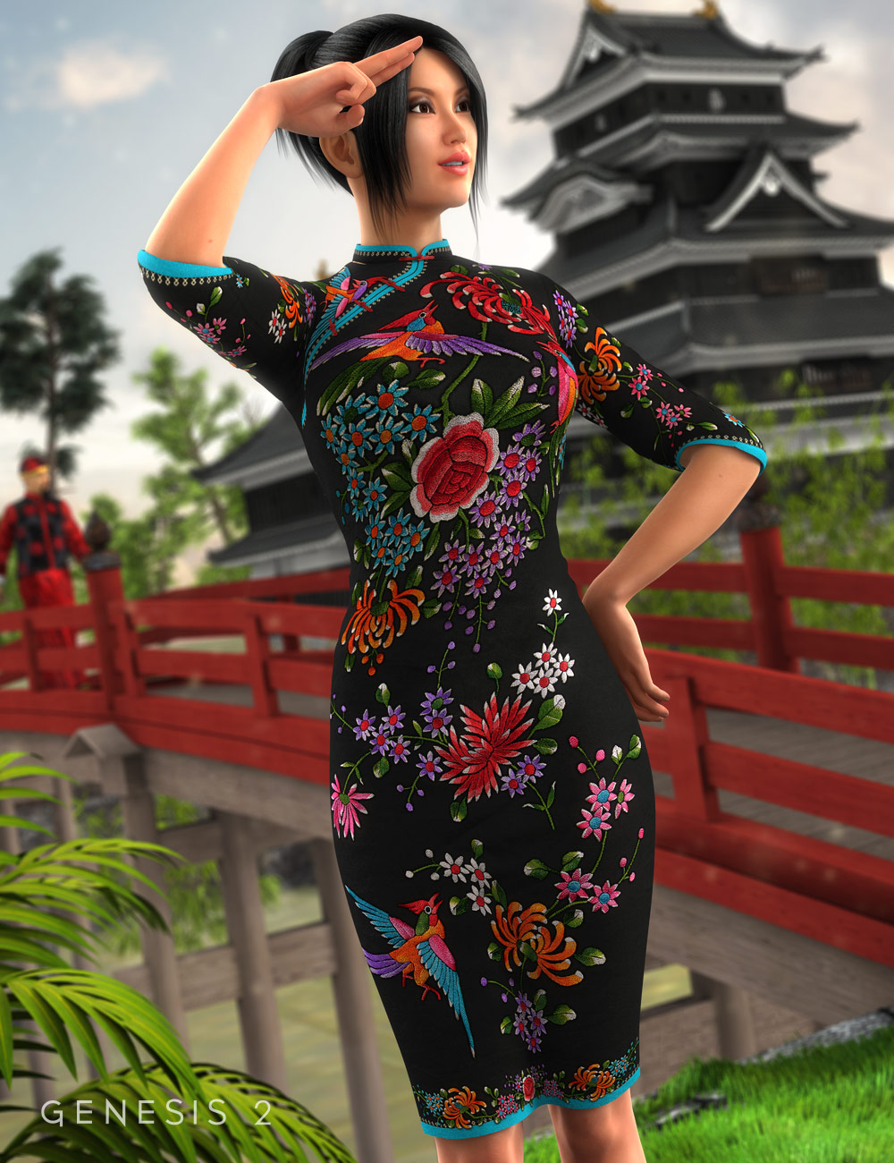 Cheongsam Dress Textures | Daz 3D