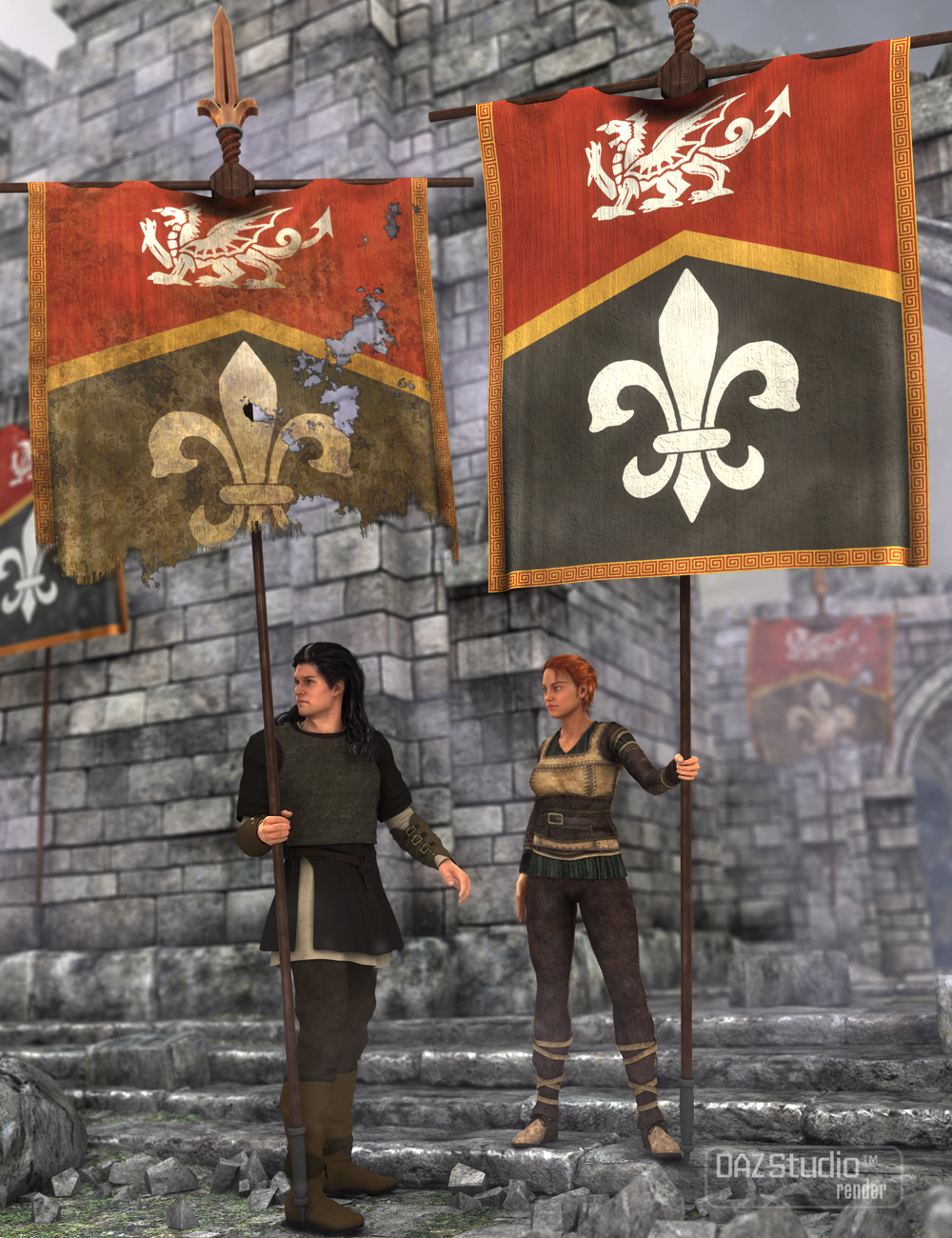 War Banners | Daz 3D