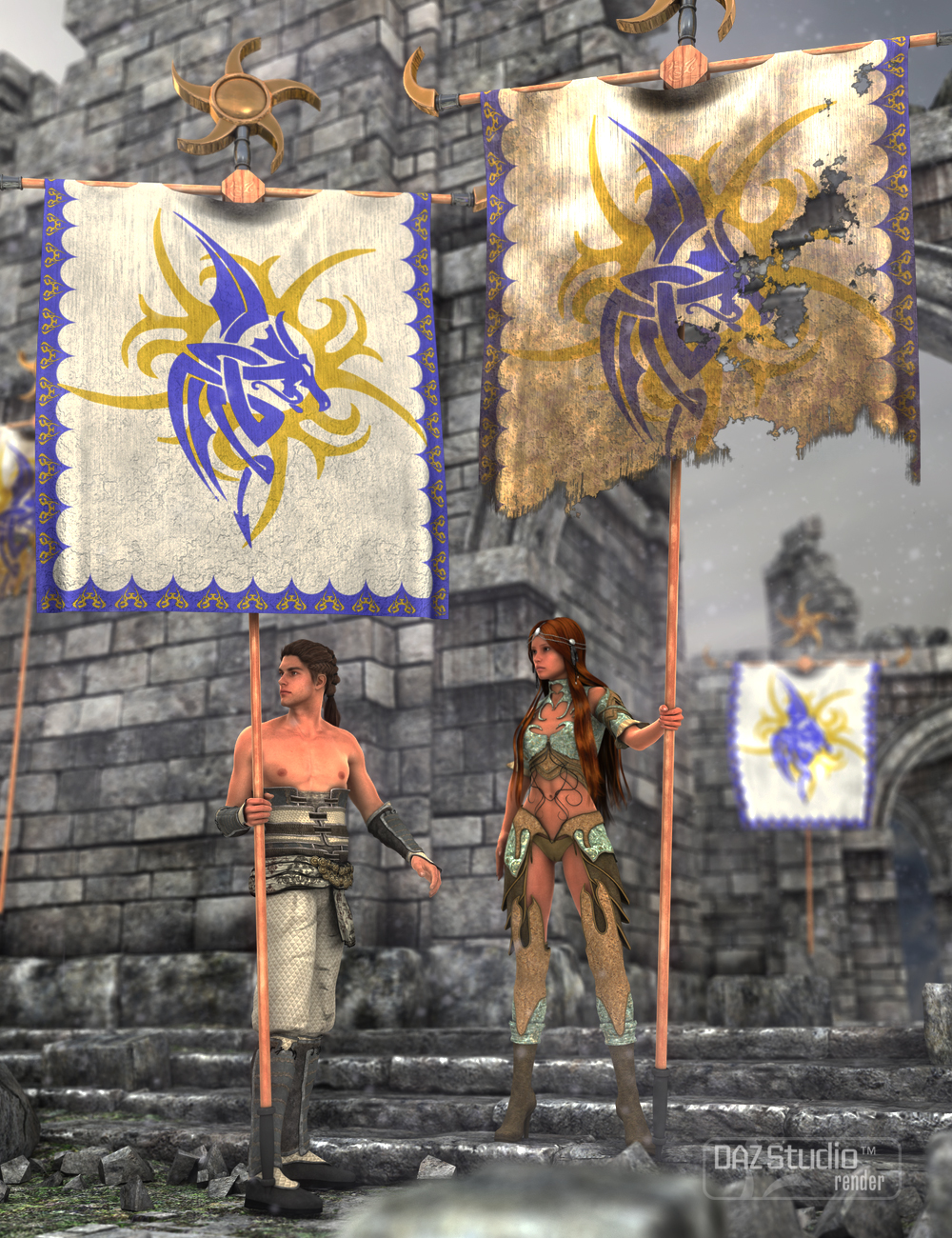 War Banners | Daz 3D