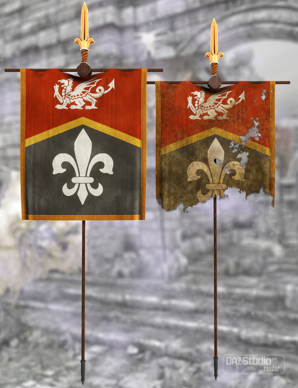 War Banners | Daz 3D