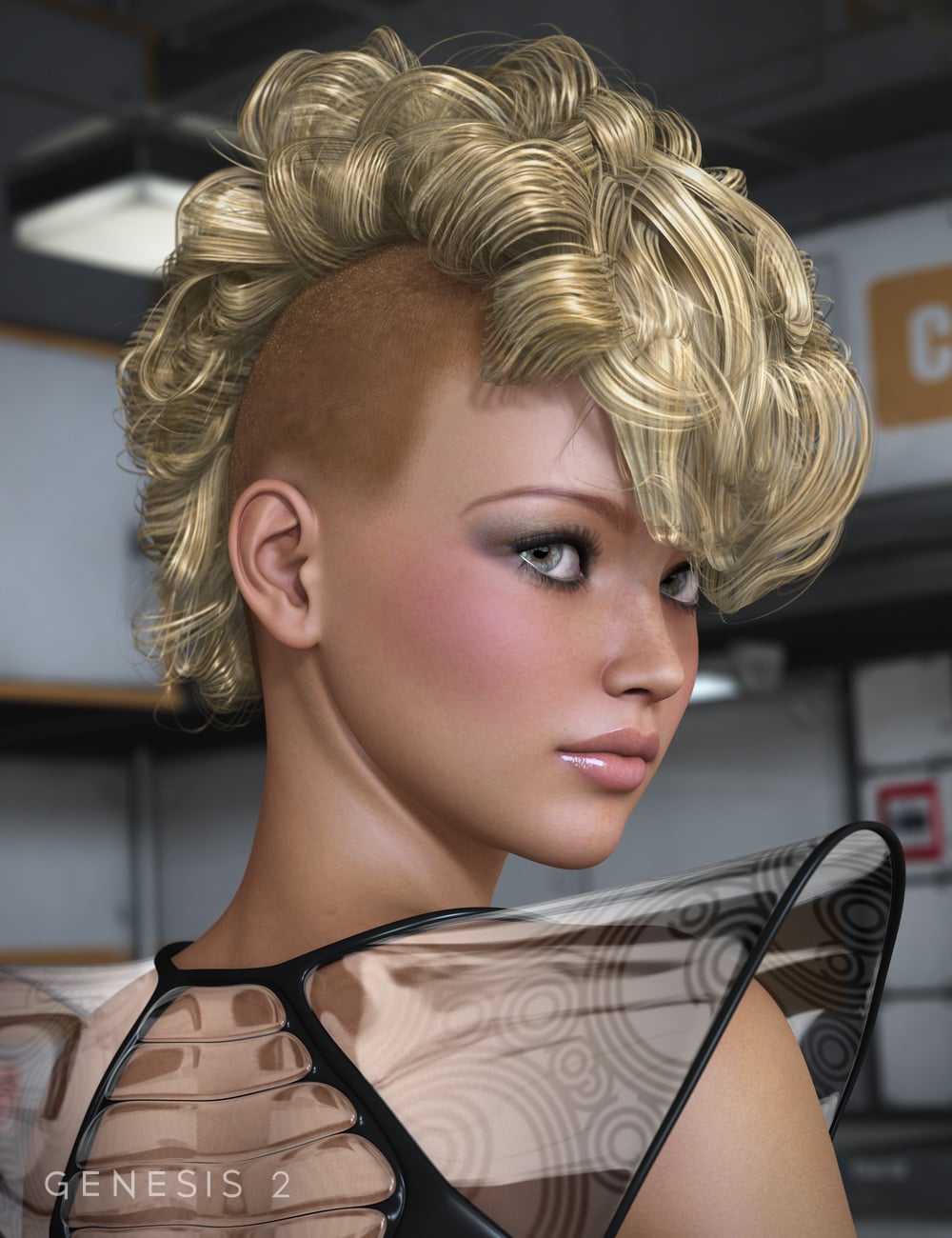 Gothic Hair for Genesis and Genesis 2 Female(s) | Daz 3D