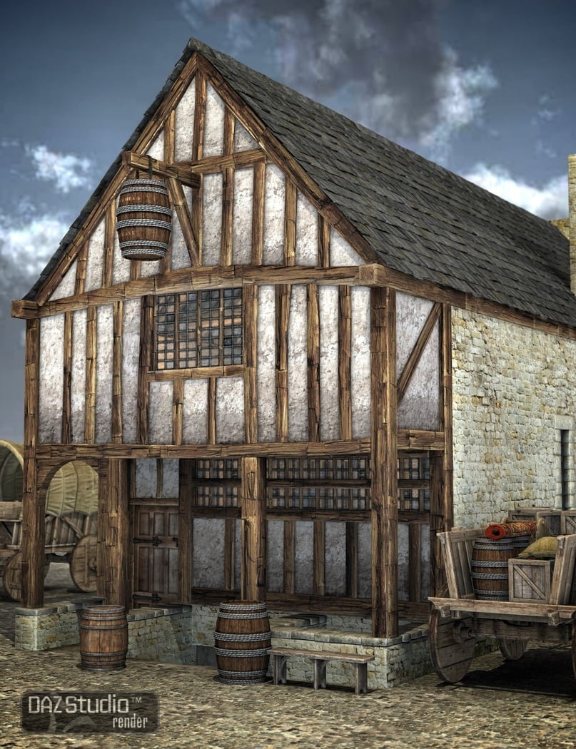 Medieval Merchants House Bundle | Daz 3D