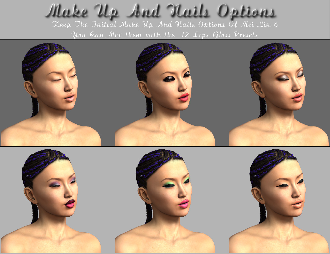 Amazing Skins For Mei Lin 6 | Daz 3D