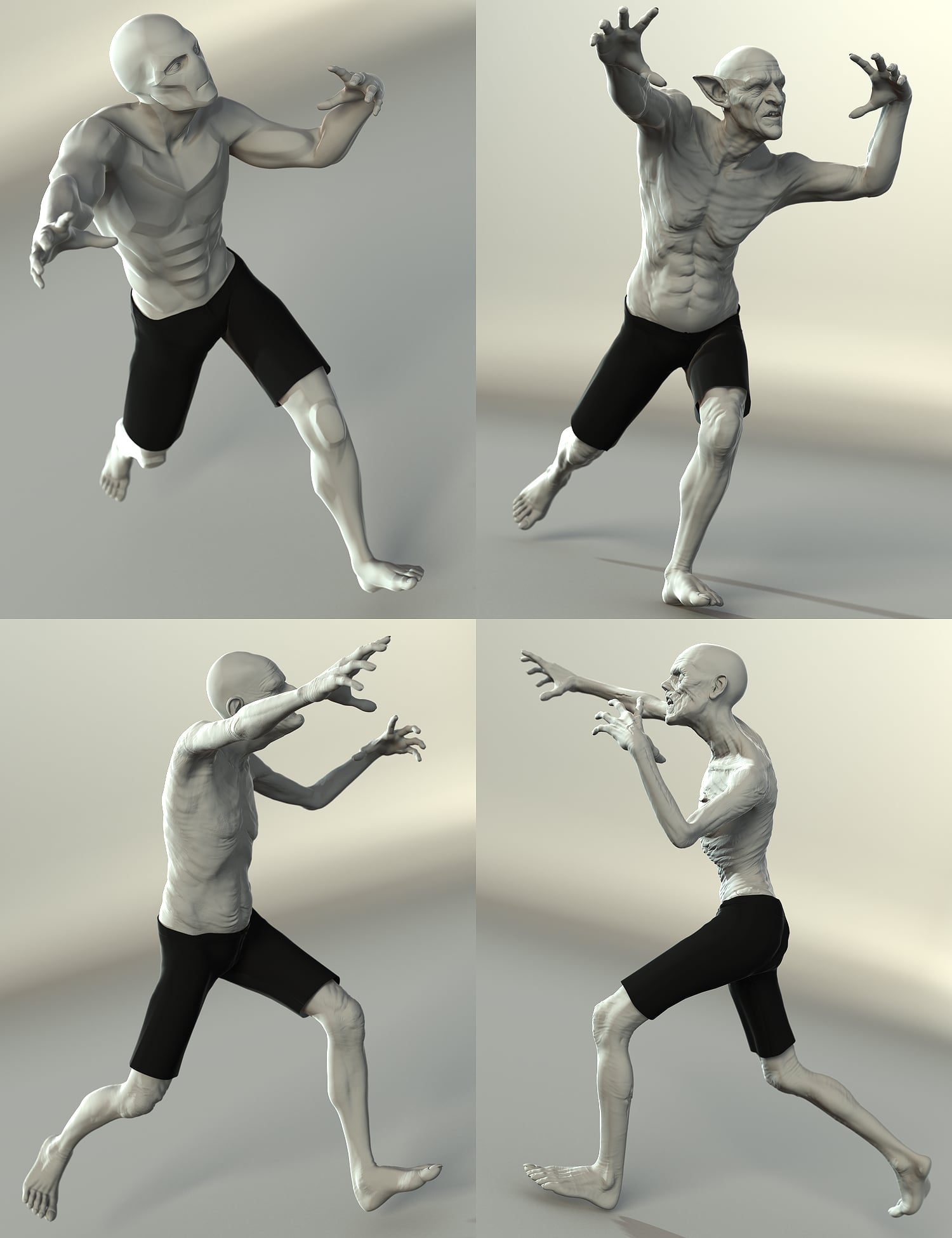 Ghoul Poses for Creature Creator Genesis 2 | Daz 3D