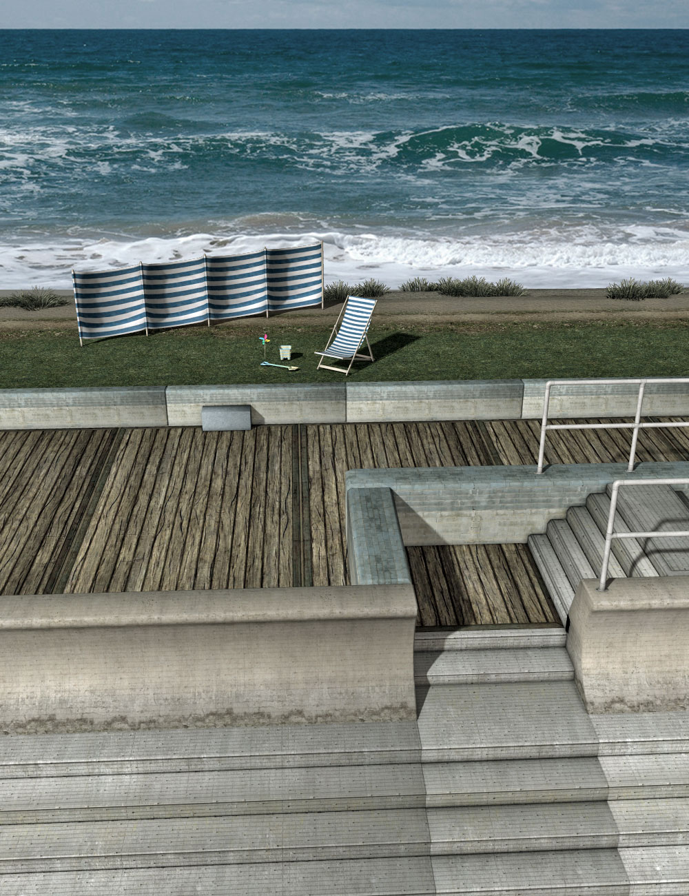 The Boardwalk - Promenade and Props | Daz 3D