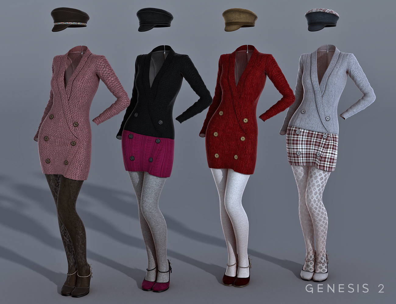 Noir Outfit Textures | Daz 3D