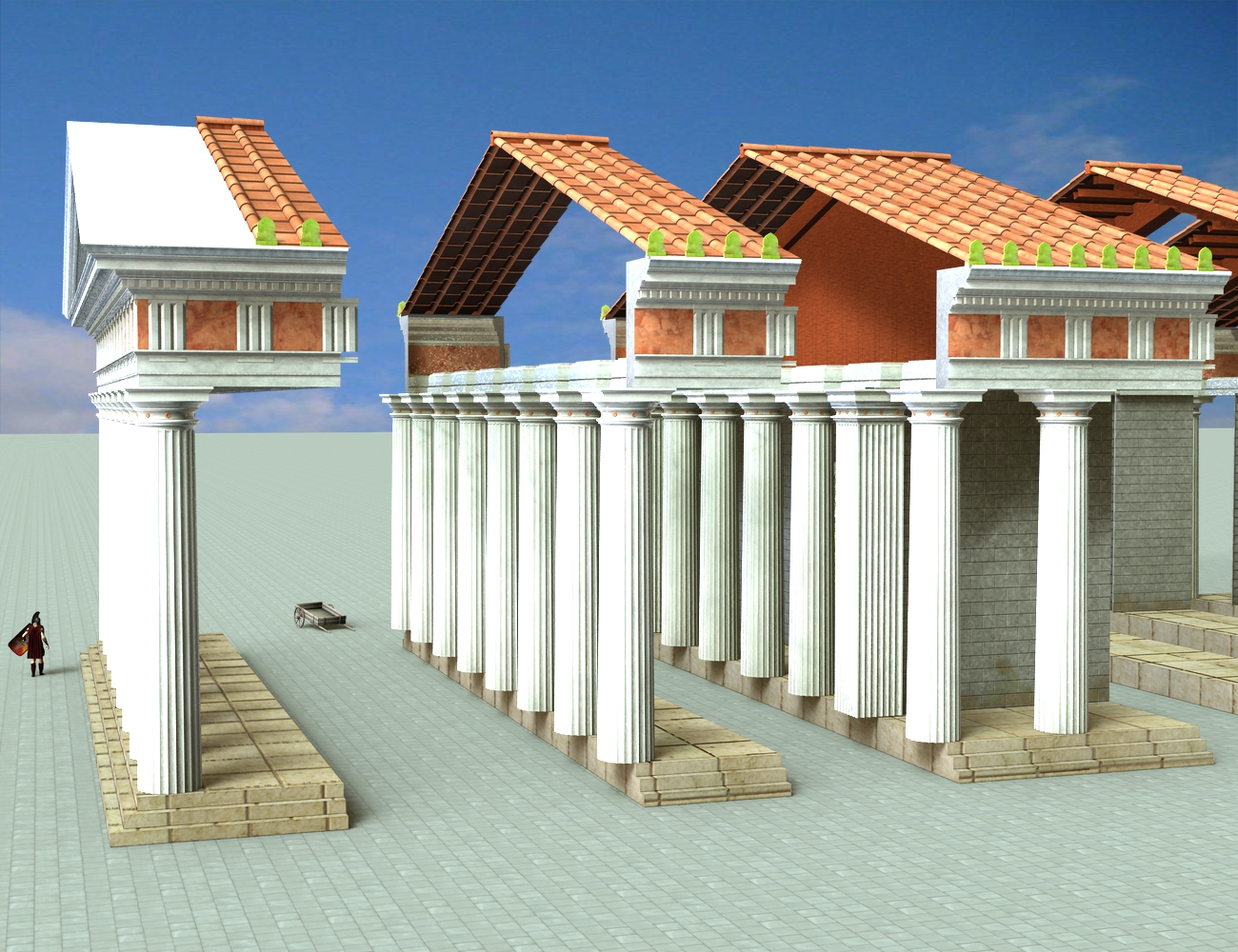 Roman Doric Ornamental Temple Kit | Daz 3D