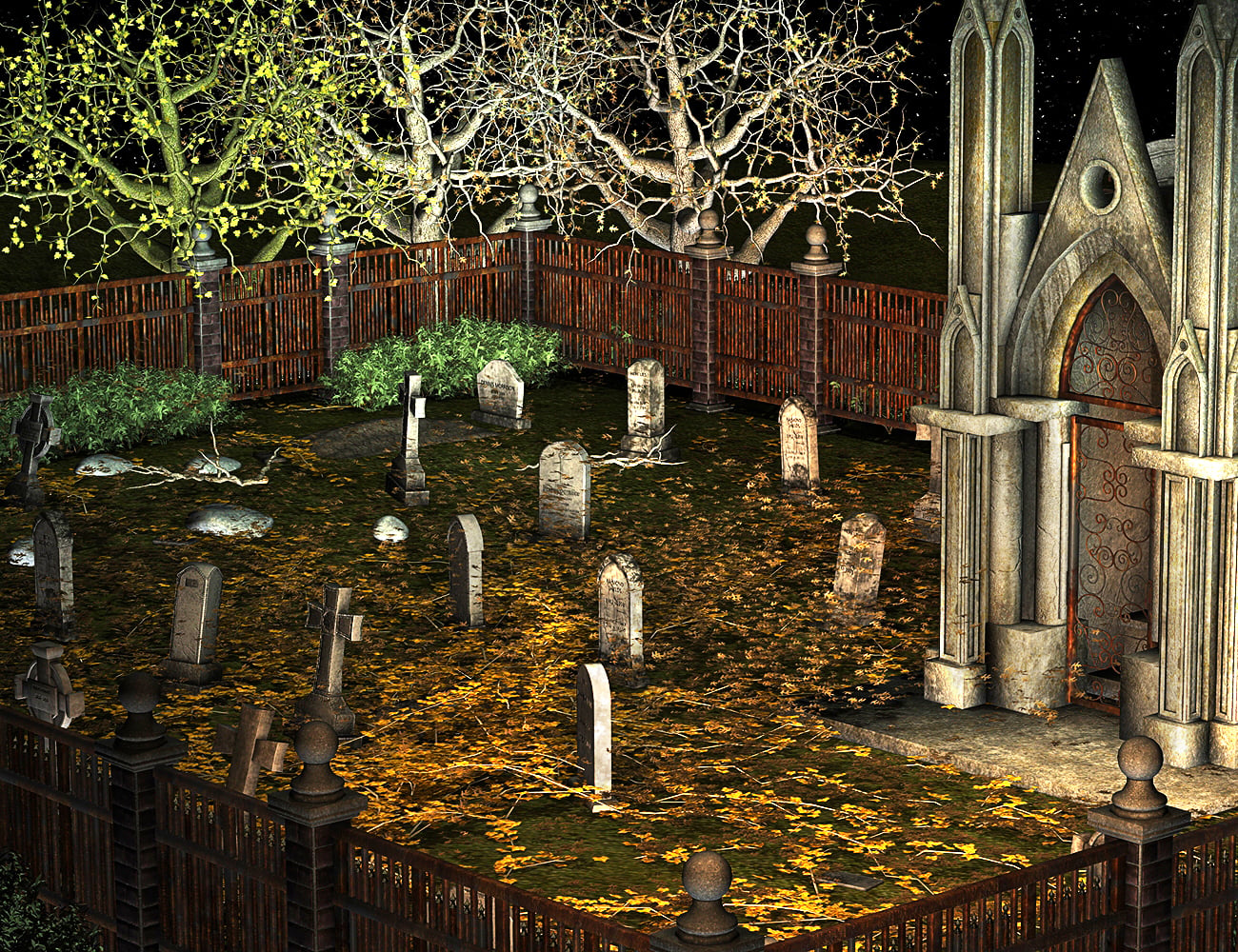 Ravenwood Cemetery - Bundle | Daz 3D