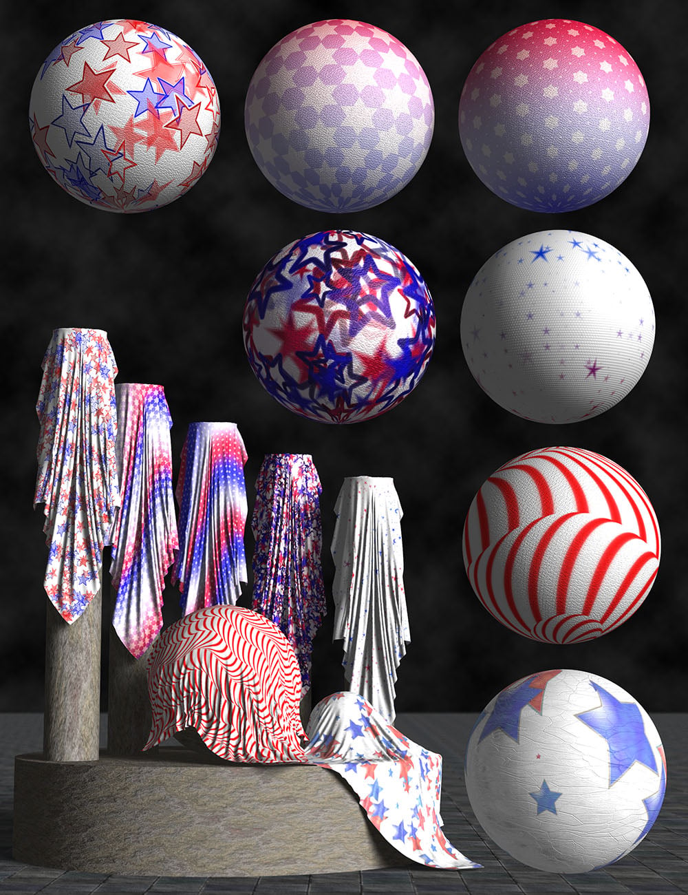 Perfectly Patriotic Cloth Shaders for DAZ Studio | Daz 3D