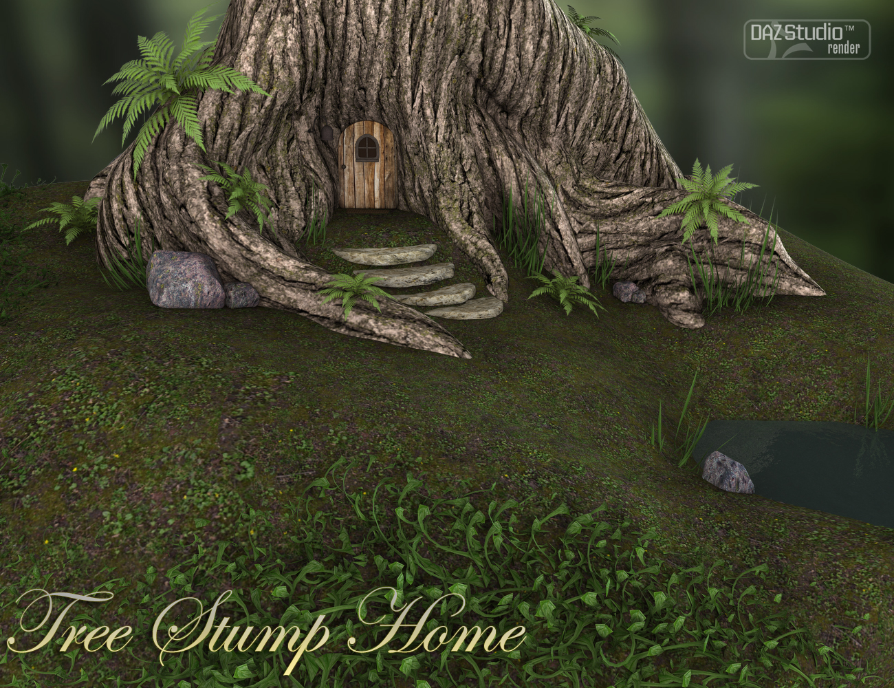 Tree Stump Home | Daz 3D