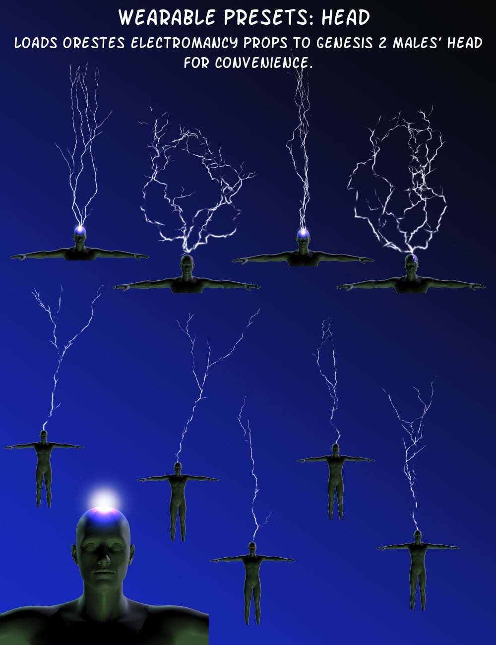 Electromancy Power Poses for Genesis 2 Male(s) | Daz 3D