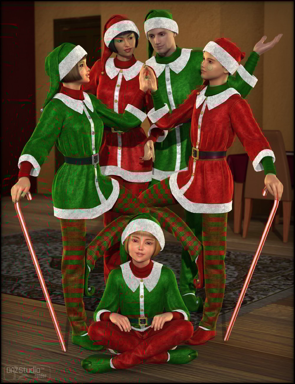 Christmas Elves Bundle - HD Characters, Outfit, Expansion and Poses ...