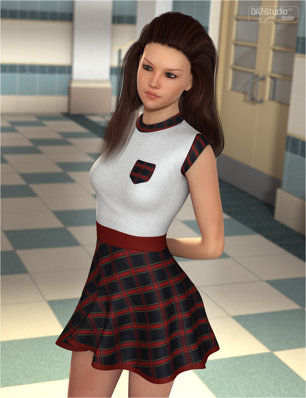 School Textures for Skater Dress | Daz 3D
