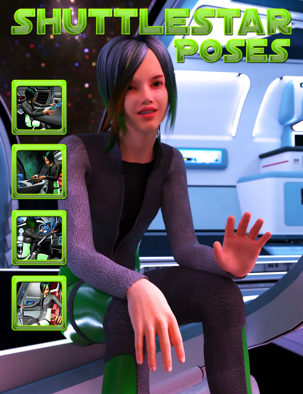 Shuttlestar Poses | Daz 3D