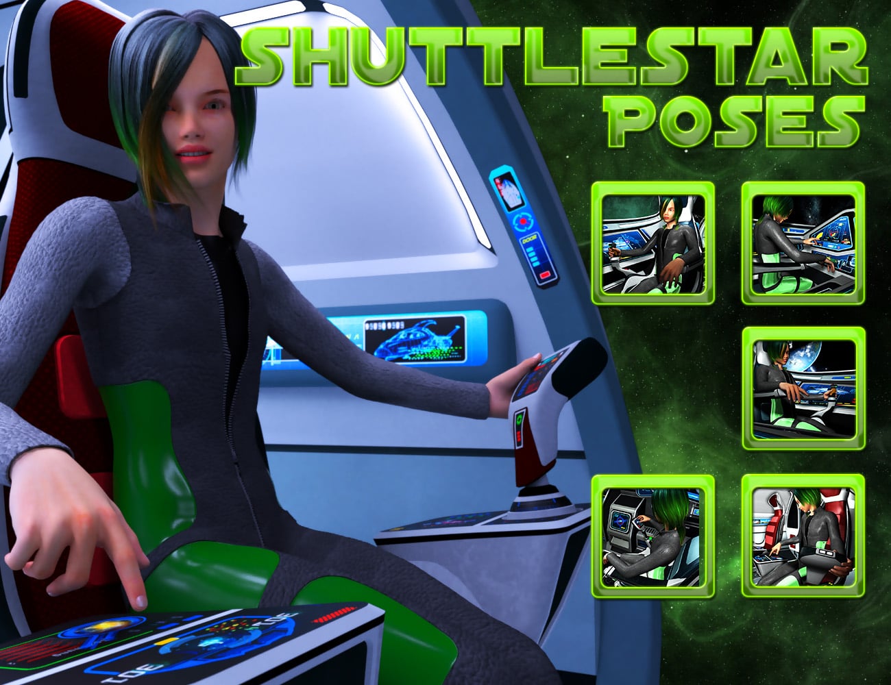 Shuttlestar Poses | Daz 3D