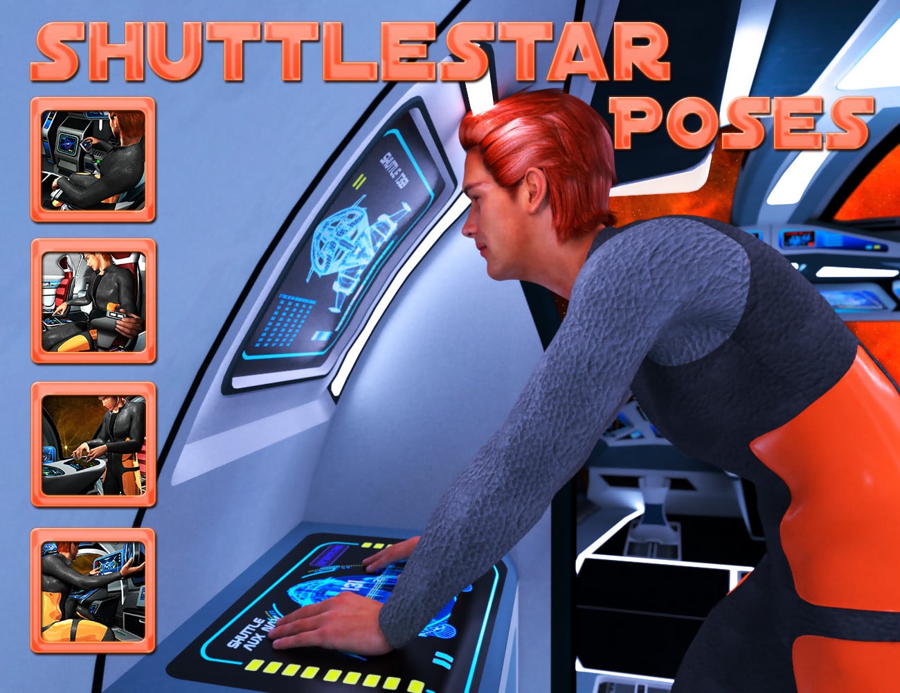 Shuttlestar Poses | Daz 3D