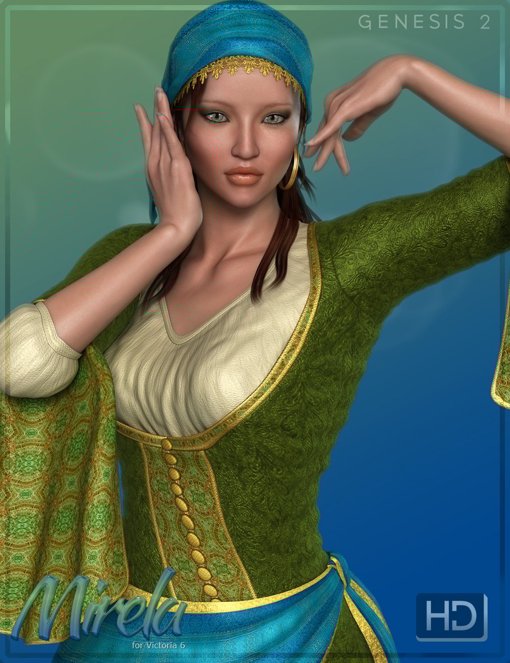 Gypsy Bundle - HD Character, Outfit, Hair and Poses | Daz 3D