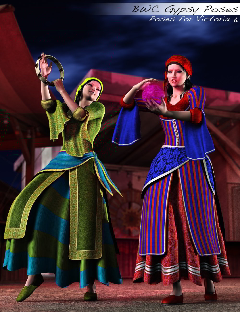 Gypsy Bundle - HD Character, Outfit, Hair and Poses | Daz 3D