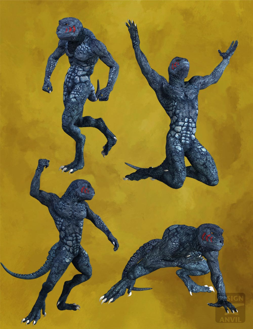 Saurian Pose Pack | Daz 3D