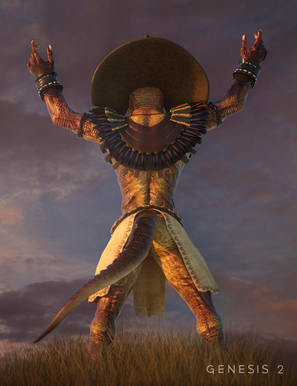 Lizard Shaman for Genesis 2 Male(s) | Daz 3D