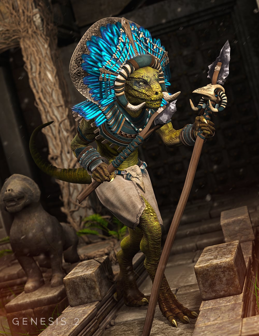 Lizard Shaman Textures | Daz 3D