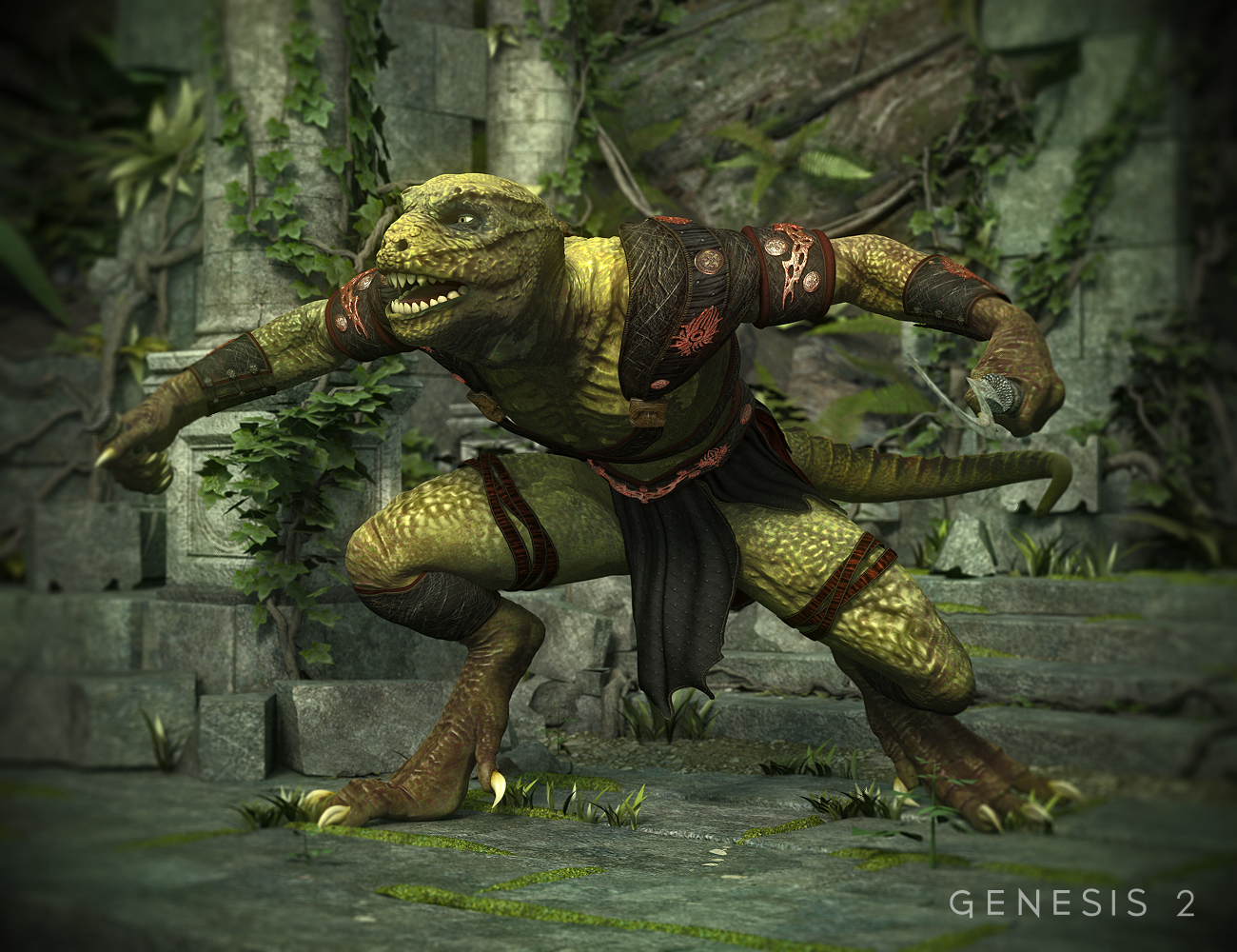 Reptilian 6 HD Bundle | Daz 3D