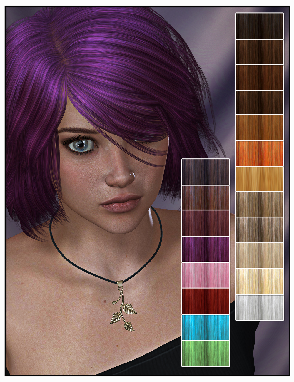 Toby Hair Colors for Genesis 2 Female(s) | Daz 3D
