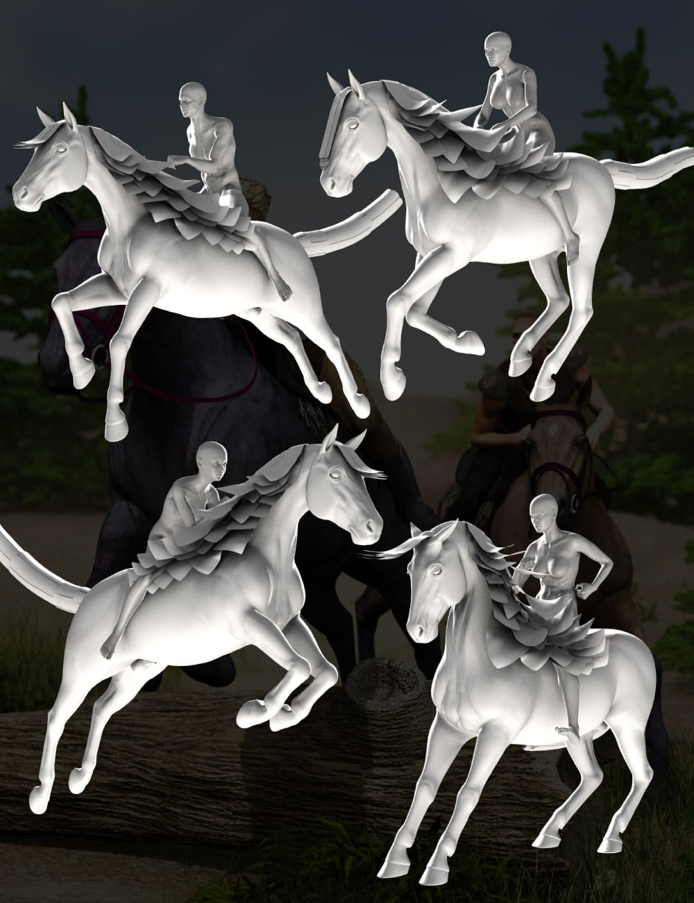 DA Horse and Rider Poses | Daz 3D