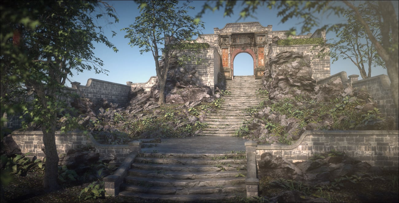 The Path To Cloud Temple | Daz 3D