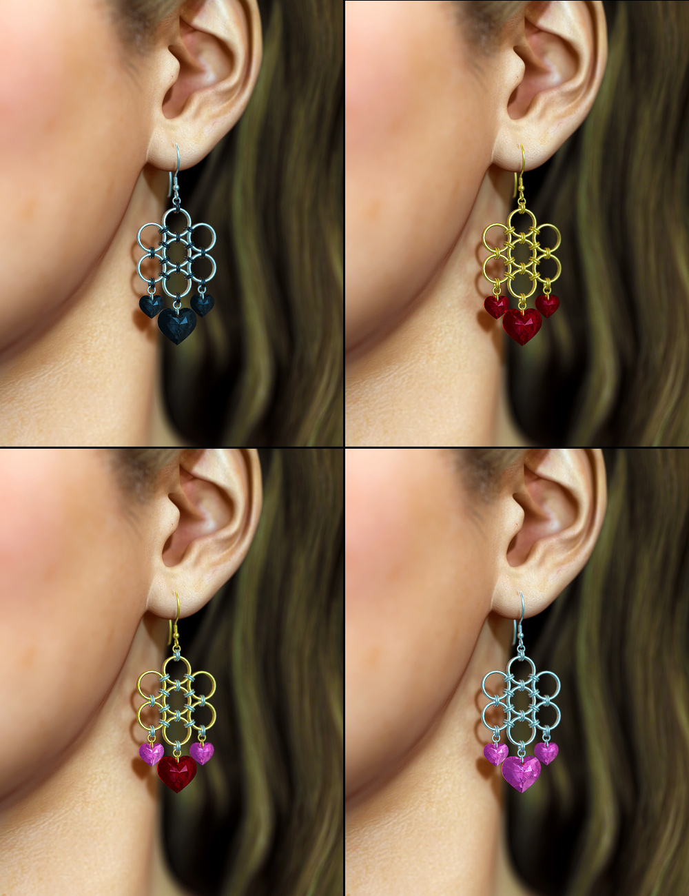 Heart Jewels for Genesis 2 Female(s) | Daz 3D