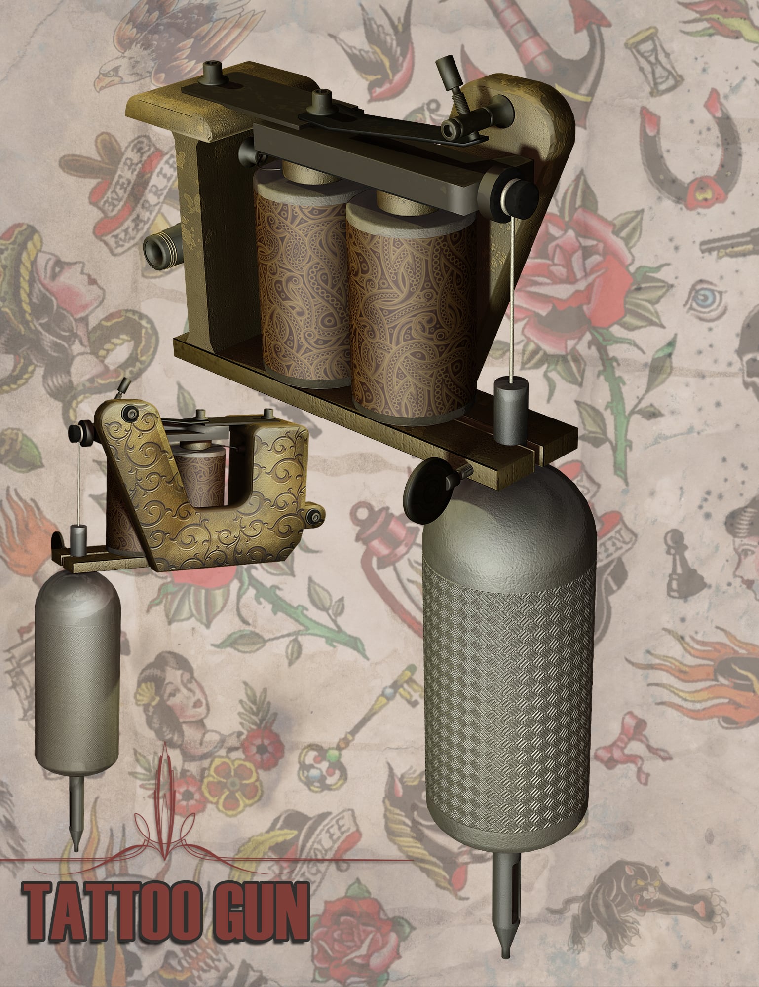 Tattoo Gun | Daz 3D