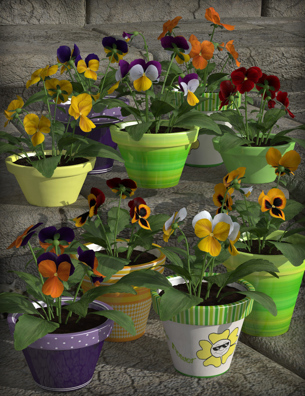 Pansies | Daz 3D